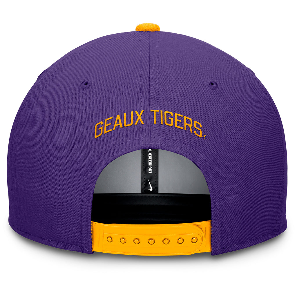 LSU Tigers Nike Pro Primary Two Tone Flatbill Snapback Hat - Purple / — Bengals & Bandits