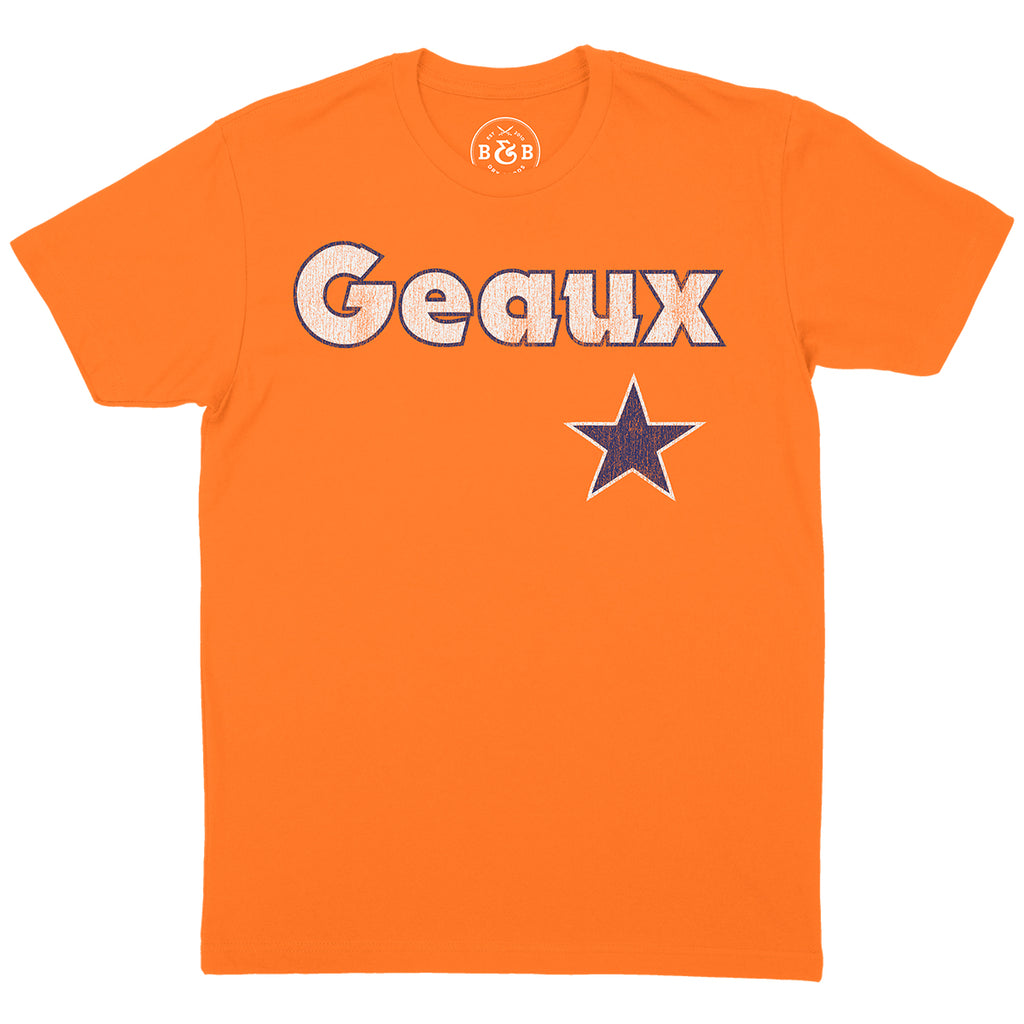 B&B Dry Goods Baseball Geaux Streauxs Star T-Shirt - Orange — Bengals ...