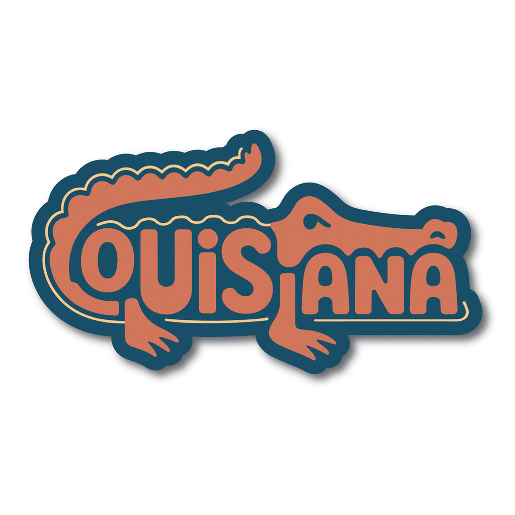 B&B Dry Goods Homegrown Louisiana Gator Text Decal — Bengals & Bandits