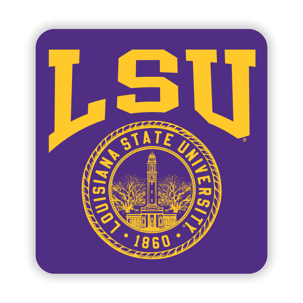 B&B Dry Goods LSU Memorial Seal Arch Decal - Purple — Bengals & Bandits