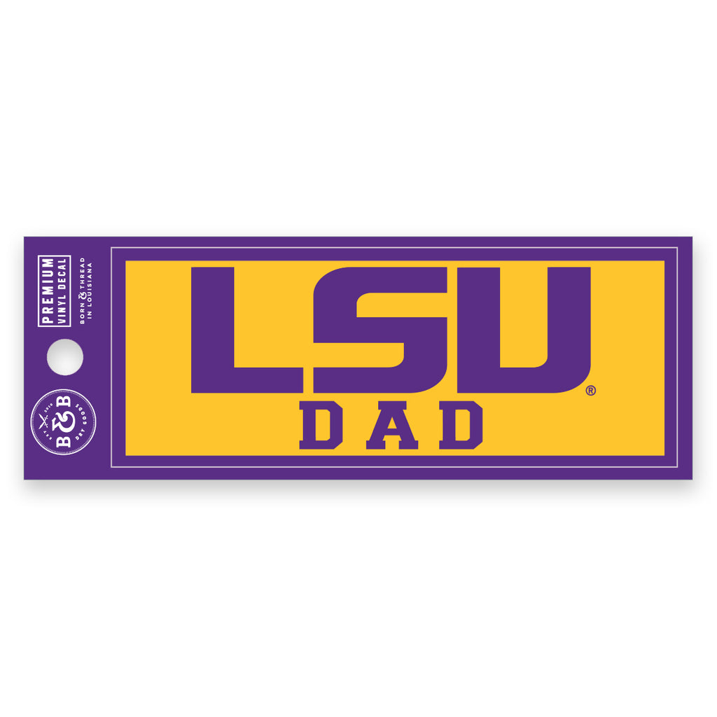 B&B Dry Goods LSU Tigers Premium Vinyl Rep Decal - Dad — Bengals & Bandits