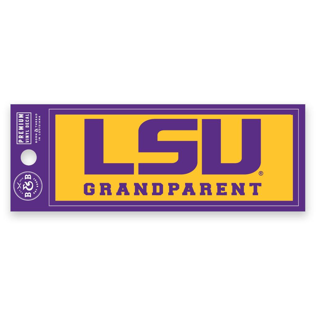 B&B Dry Goods LSU Tigers Premium Vinyl Rep Decal - Grandparent ...