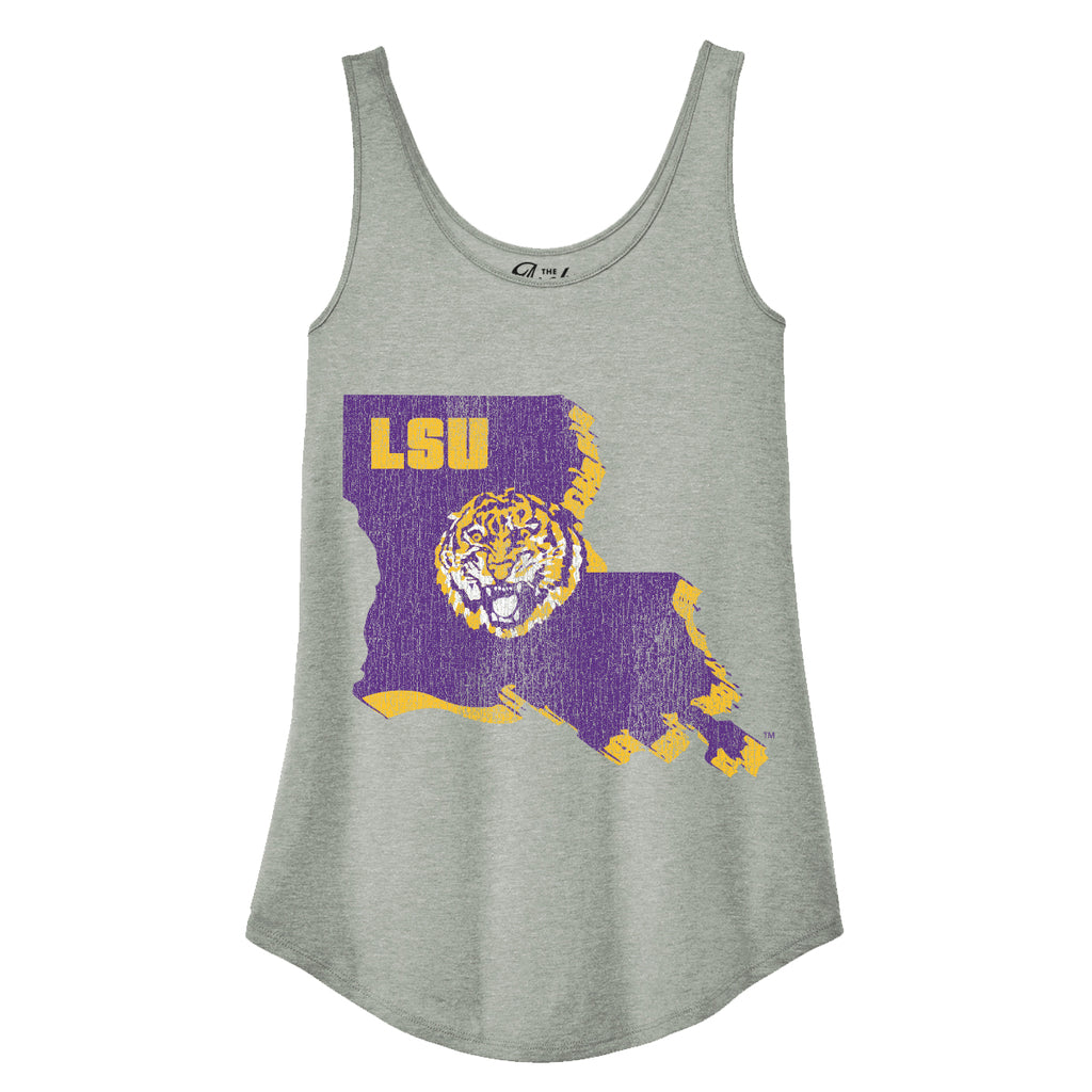 B&B Dry Goods LSU Tigers The Archives Round Vault State Women's Tank ...