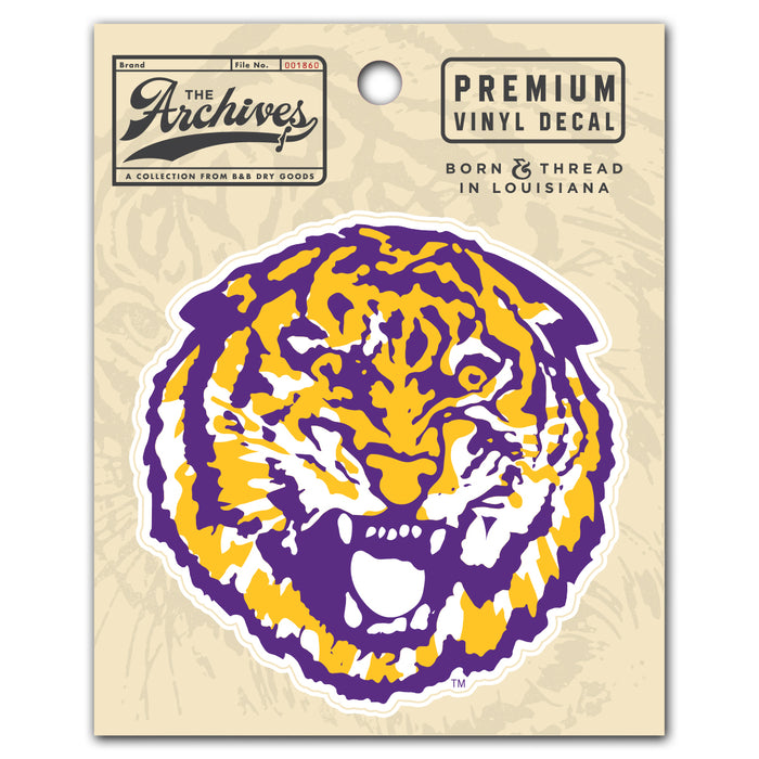 B&B Dry Goods LSU Tigers The Archives Round Vault Premium Vinyl Decal ...