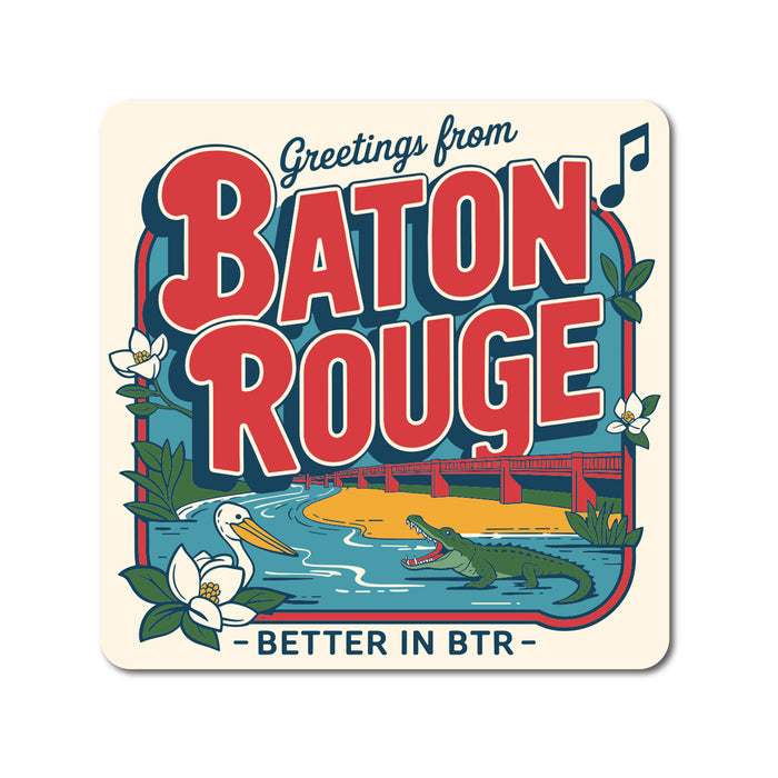 B&B Dry Goods x Better in BTR - Postcard Decal — Bengals & Bandits