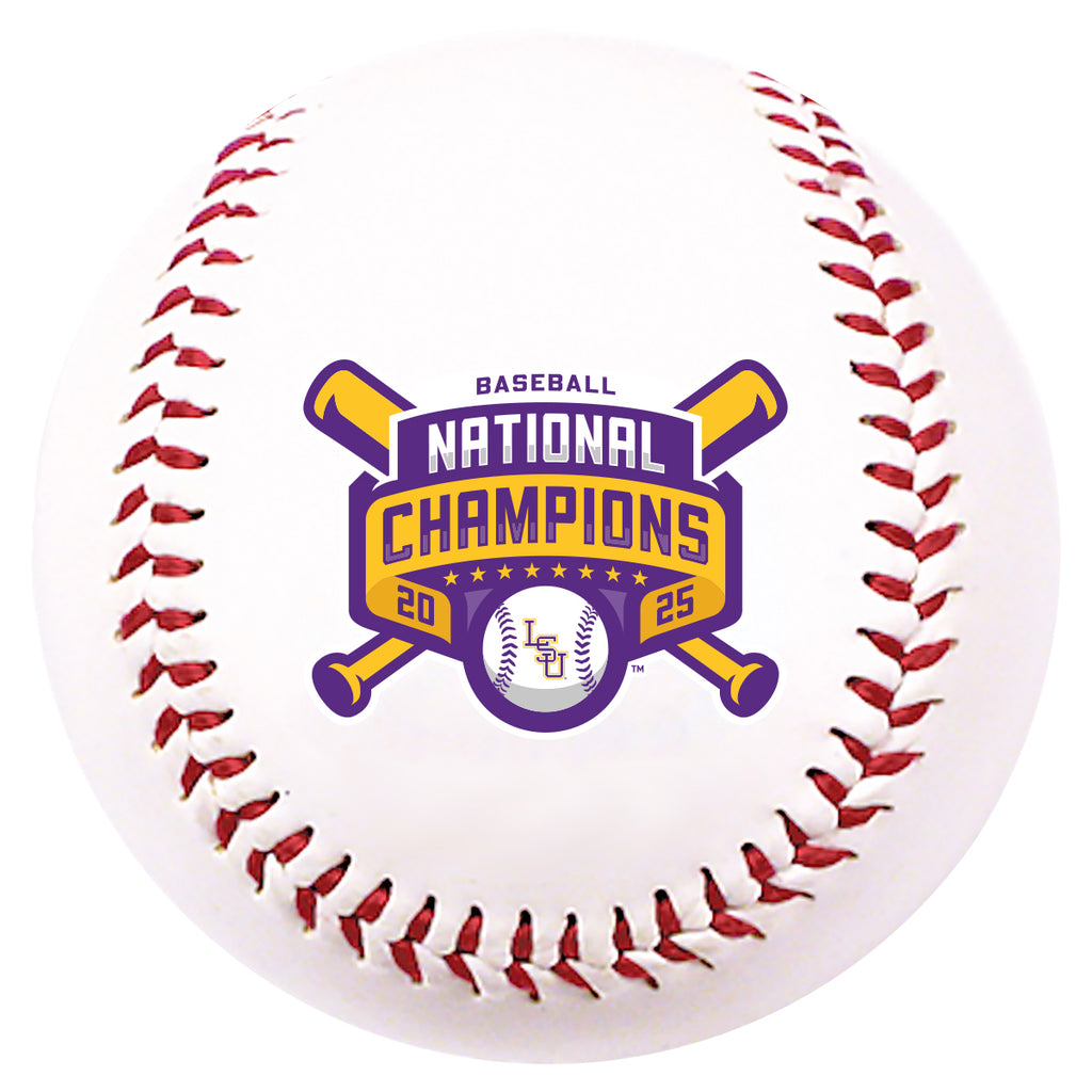 LSU Tigers Baden 2025 Baseball National Champions Official Size Synthe ...