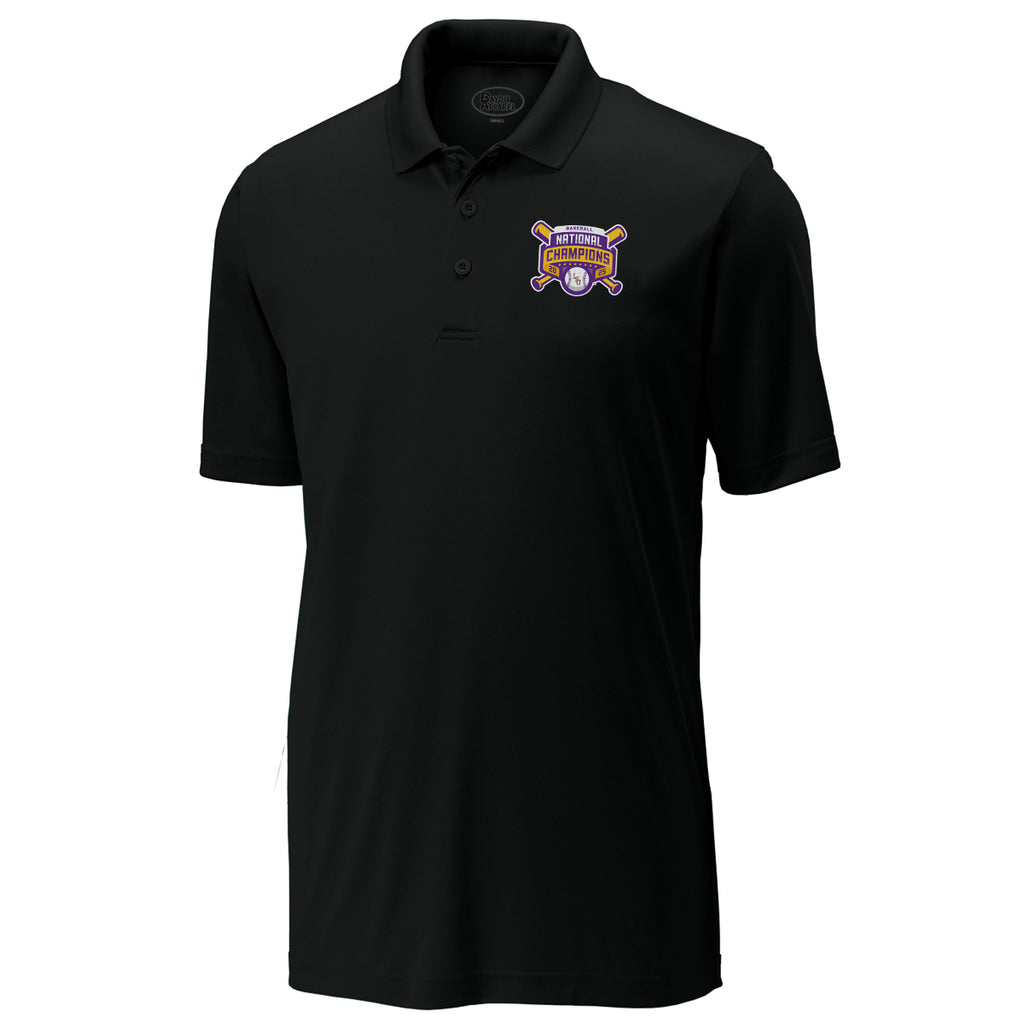 LSU Tigers Bayou Apparel Baseball 2025 National Champions Polo - Black ...