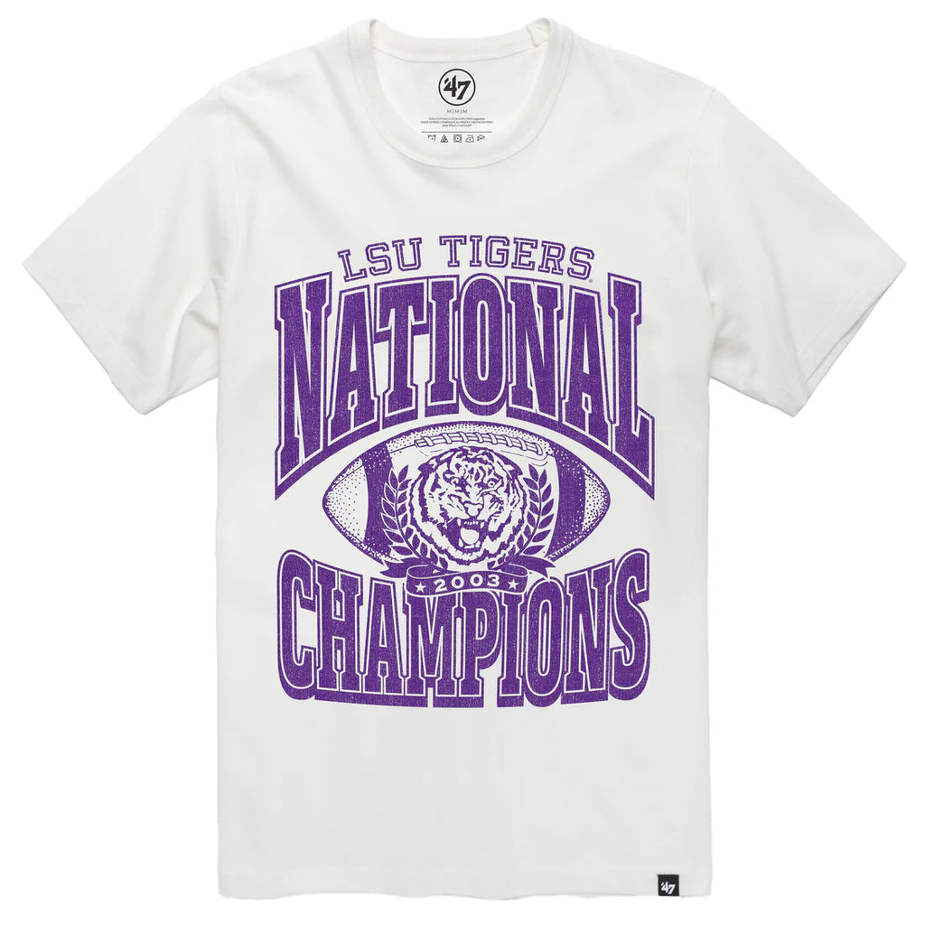 LSU Tigers 47 Brand 2003 National Championship Monochrome Franklin T-S ...