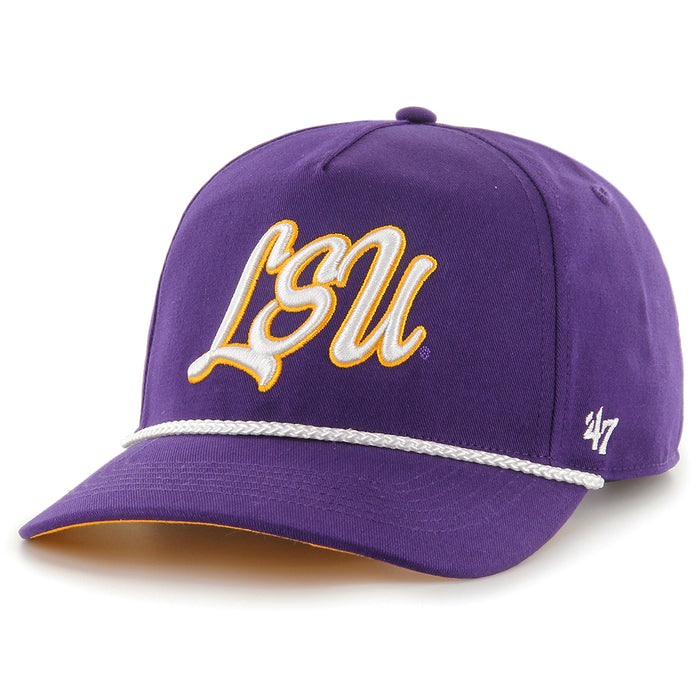 LSU Tigers 47 Brand Overhand Script 47 Hitch Five-Panel Rope Hat - Pur ...