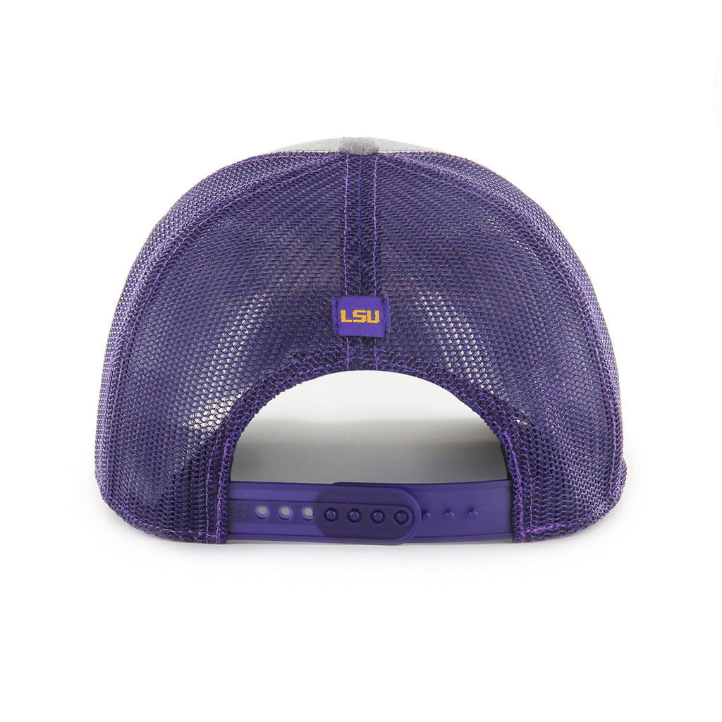 LSU Tigers 47 Brand Script Downdraft Mesh 47 Trucker Hat - Grey ...