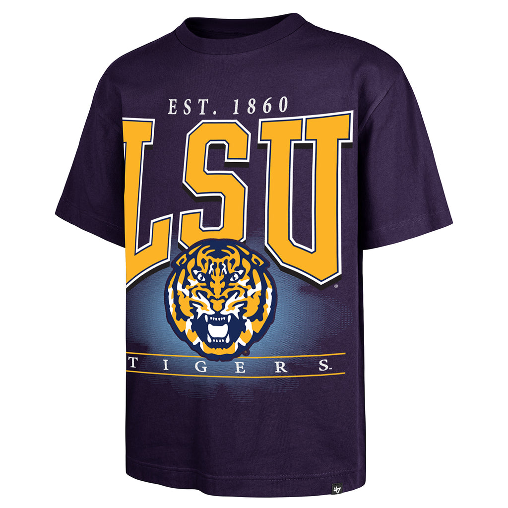 LSU Tigers 47 Brand Tiger Head Hot Corner Embroidered Foundation Heavy ...