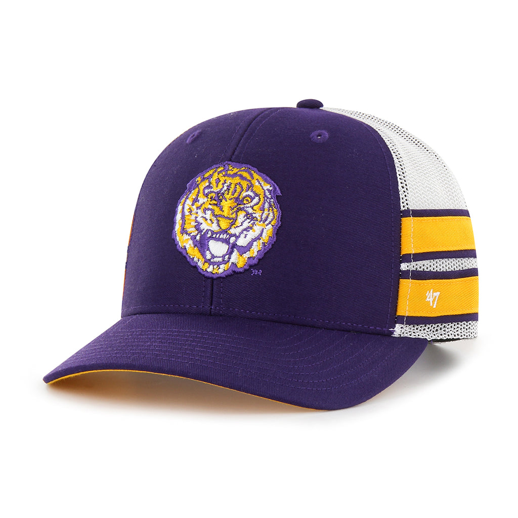 LSU Tigers 47 Round Vault Straight Eight Structured Mesh 47 Trucker Ha ...
