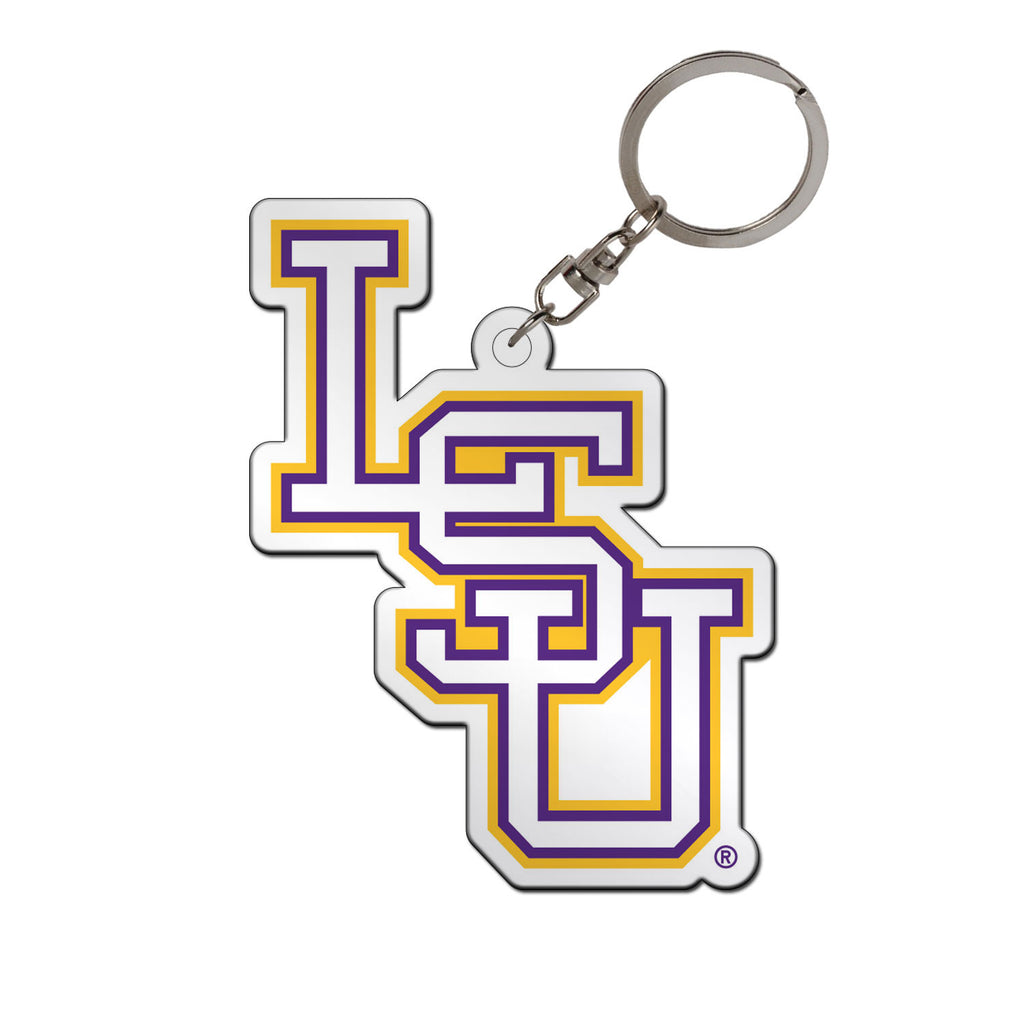 LSU Tigers Baseball Interlock Acrylic Keychain — Bengals & Bandits