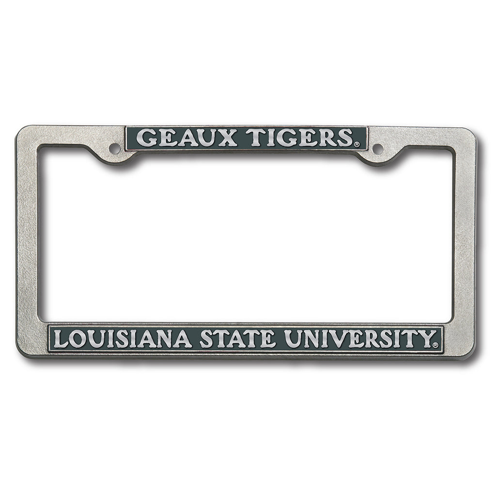 LSU Tigers Geaux Tigers Heavy Duty Pewter License Plate Frame — Bengals ...