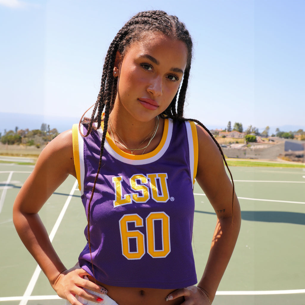 LSU Tigers Hype & Vice Basketball Jersey Retro Crop - Purple — Bengals ...