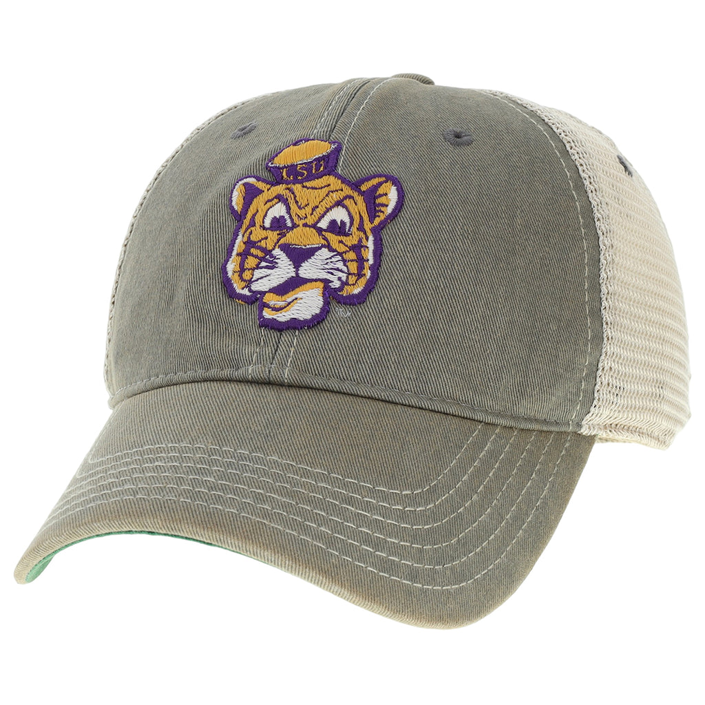 LSU Tigers Legacy Beanie Mike OFA Trucker Hat - Grey — Bengals & Bandits