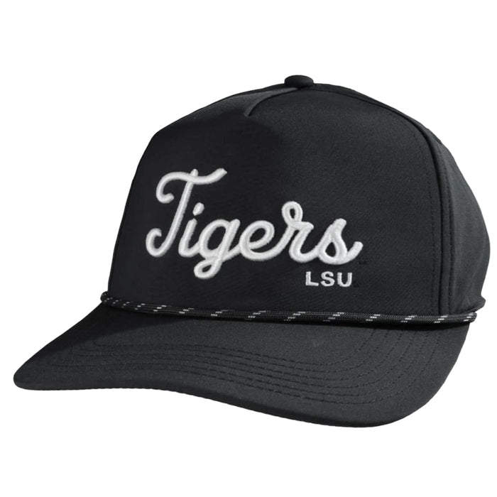 LSU Tigers Legacy Script Performance Caddy Rope Hat - Black — Bengals ...