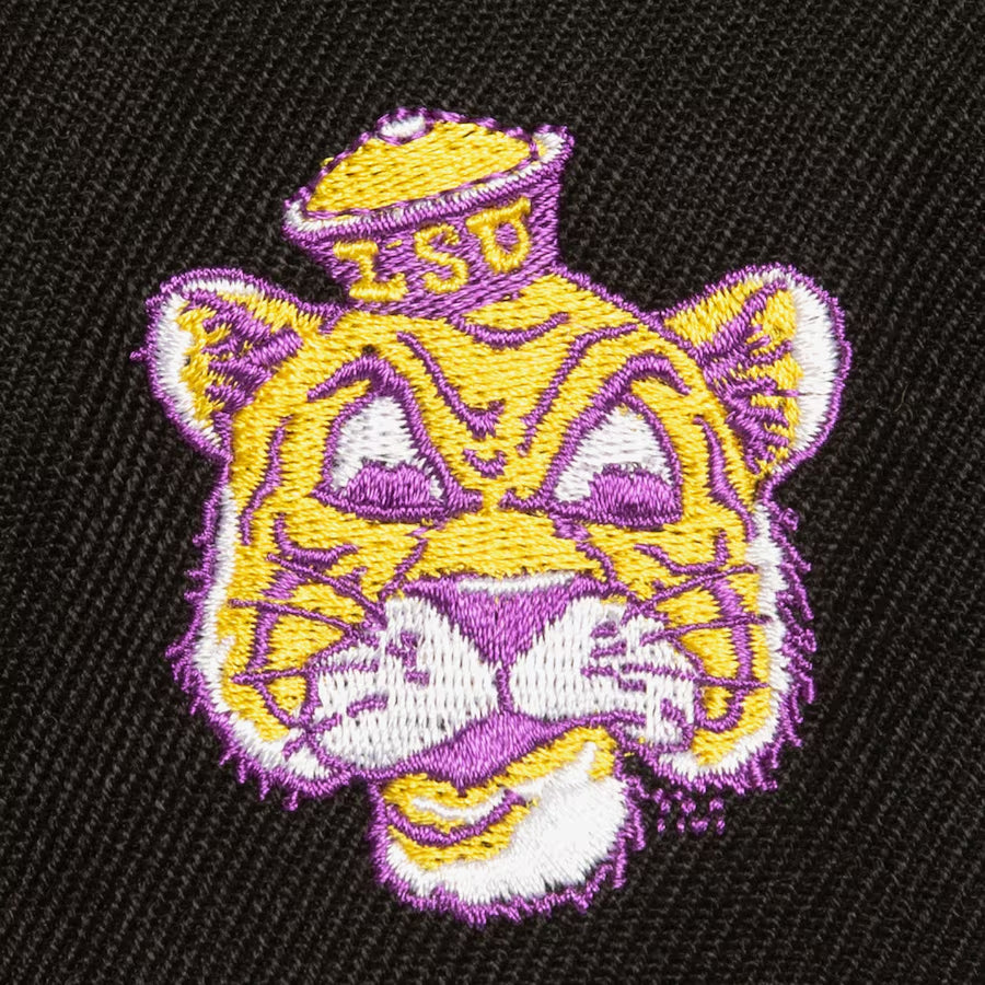 LSU Tigers Mitchell & Ness Vault Triple Play Snapback Hat - Black ...