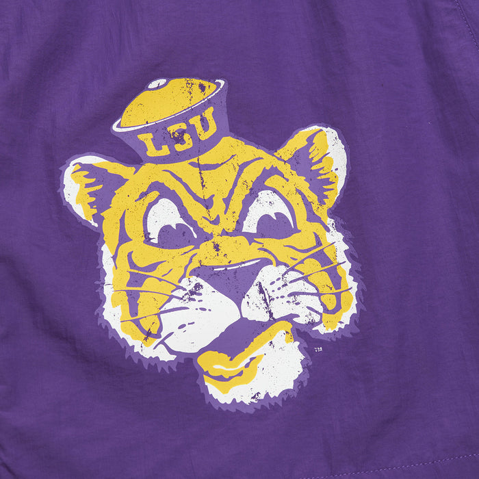 LSU Tigers Mitchell & Ness Vintage Logos Woven Pocket Nylon Shorts - P ...
