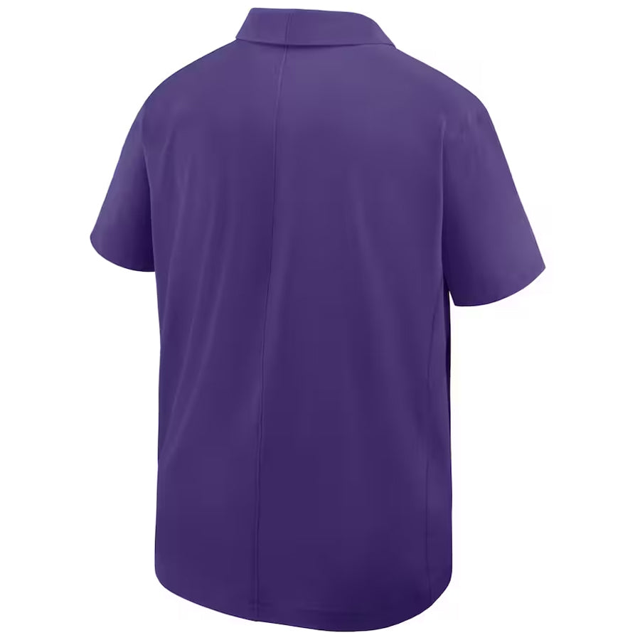 LSU Tigers Nike 2025 Coaches Sideline Lightweight Woven Stretch Polo ...