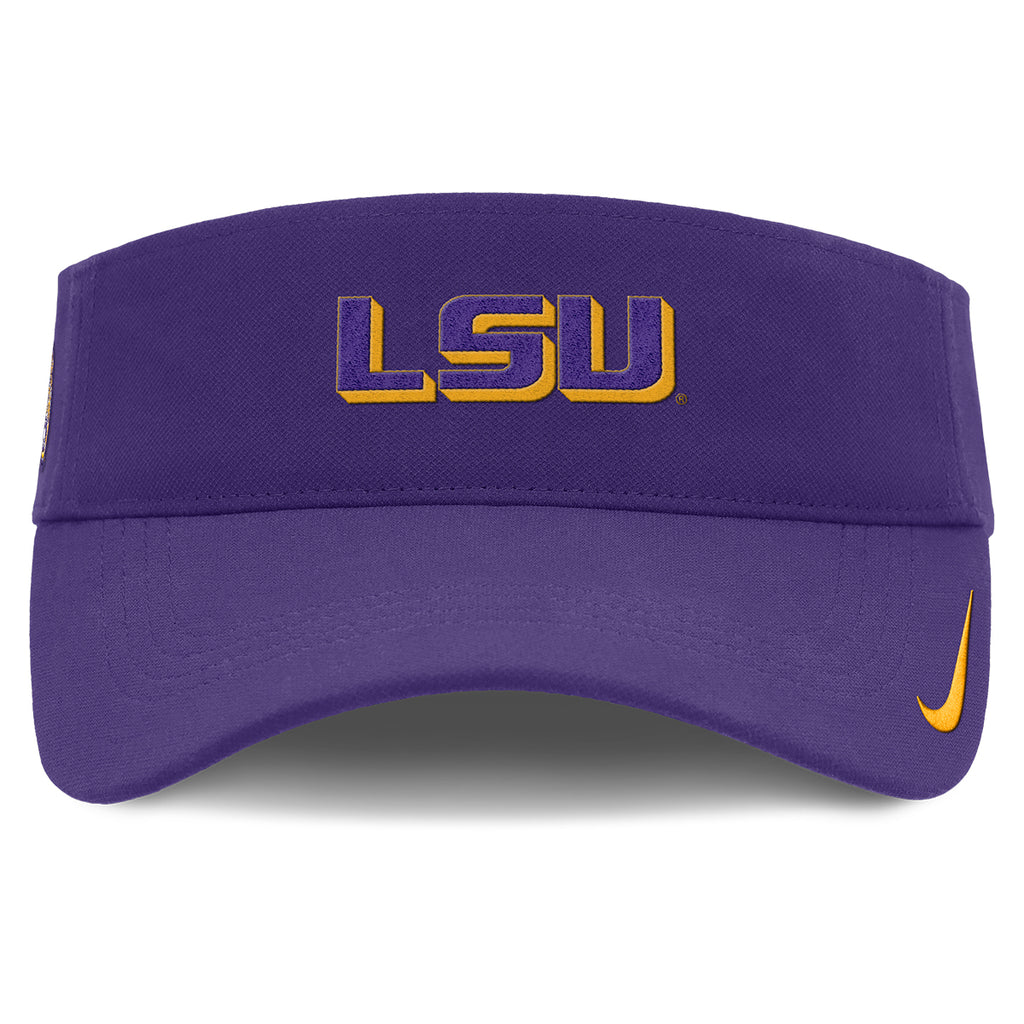 LSU Tigers Nike 2025 Ace Practice Dri-Fit Performance Adjustable Visor ...