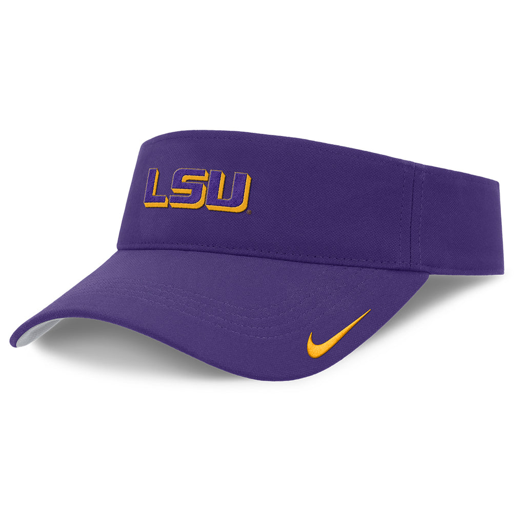 LSU Tigers Nike 2025 Ace Practice Dri-Fit Performance Adjustable Visor ...