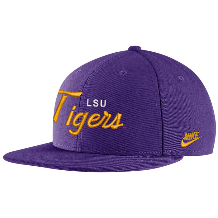 LSU Tigers Nike Retro Script Snapback Hat - Purple — Bengals & Bandits