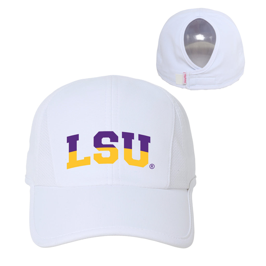 Ponyflo LSU Tigers Arch Feather-Light Women's Performance Ponytail Hat ...