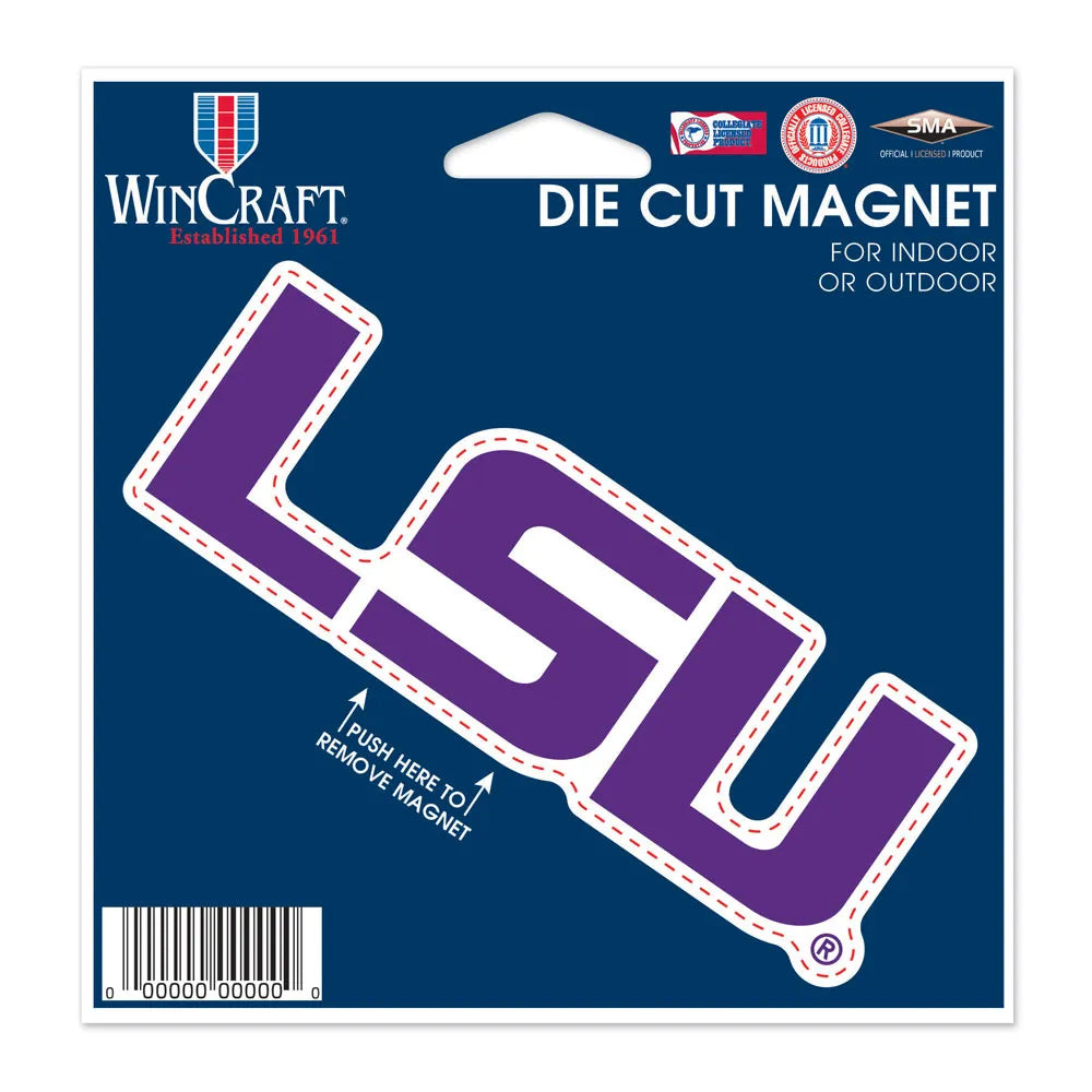 LSU Tigers Primary Logo Die Cut Magnet — Bengals & Bandits