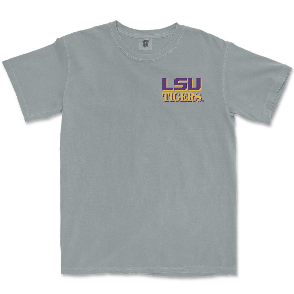 LSU Tigers Tiger Band Garment Dyed T-Shirt - Granite — Bengals & Bandits