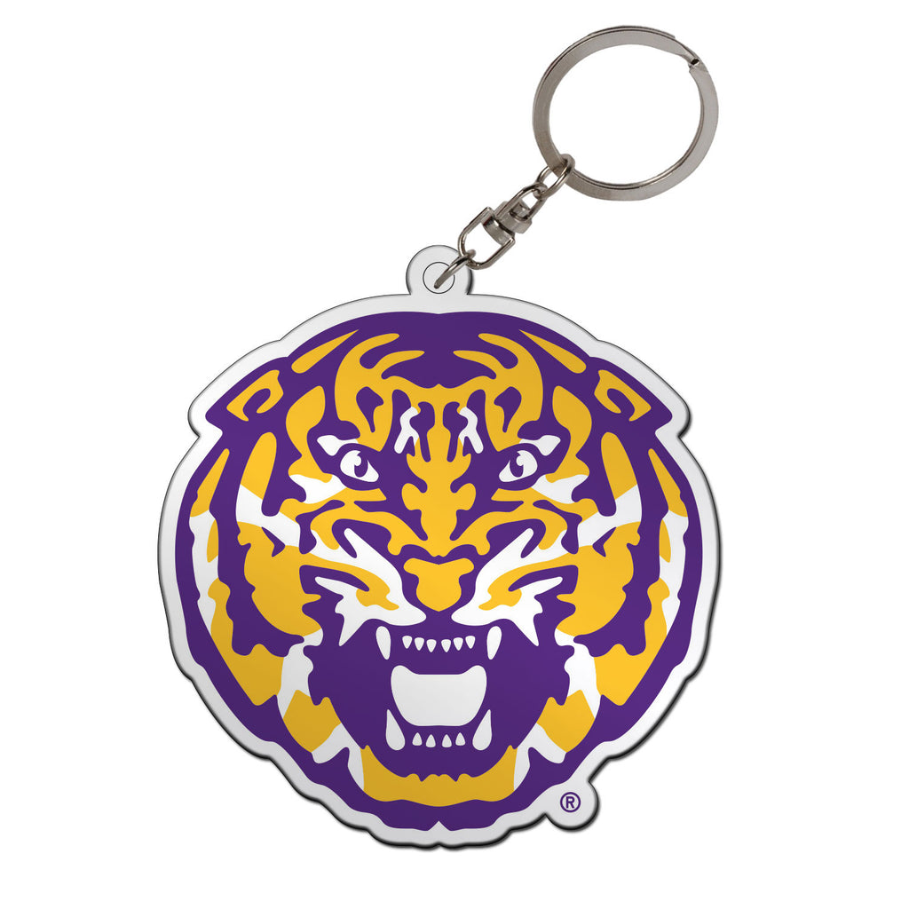LSU Tigers Tiger Head Acrylic Keychain — Bengals & Bandits