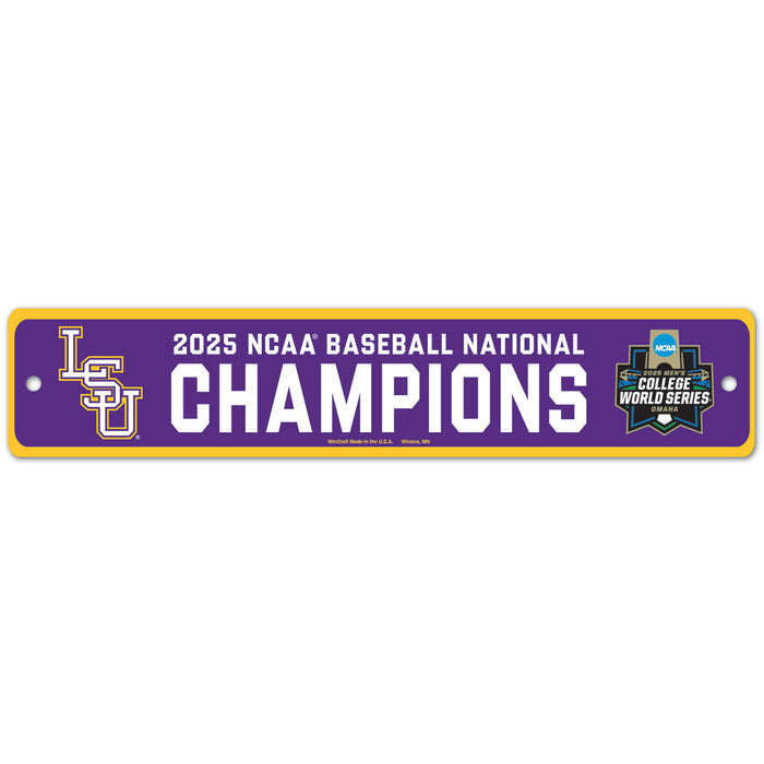 LSU Tigers Wincraft 2025 Baseball National Champions Plastic Street Si ...