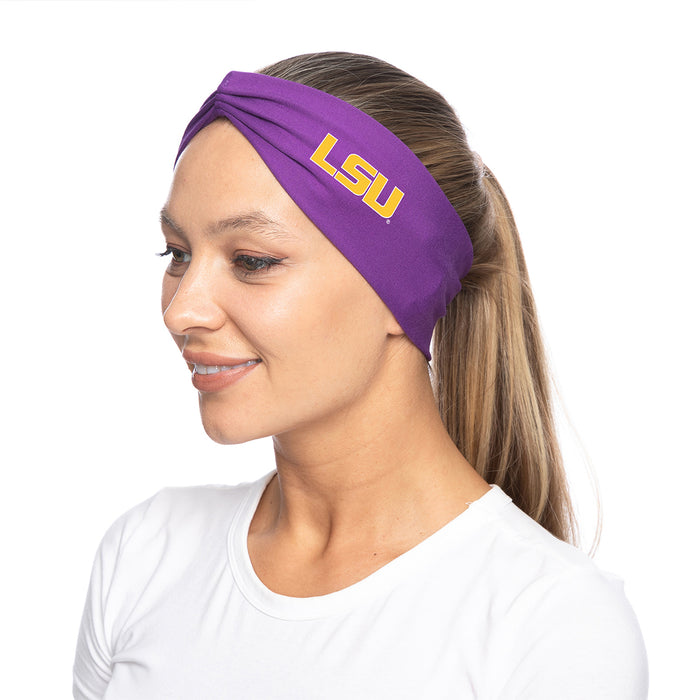LSU Tigers ZooZatZ LSU Primary CInch Headband - Purple — Bengals & Bandits