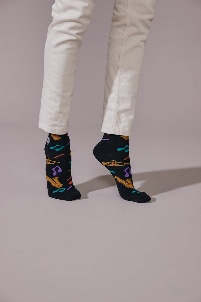 Louisiana Bonfolk Woven Jazz Socks - Black — Bengals & Bandits
