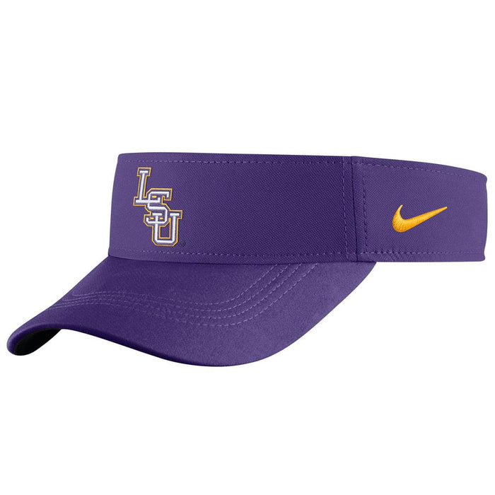LSU Tigers Nike Interlock Dri-Fit Performance Adjustable Visor - Purpl ...