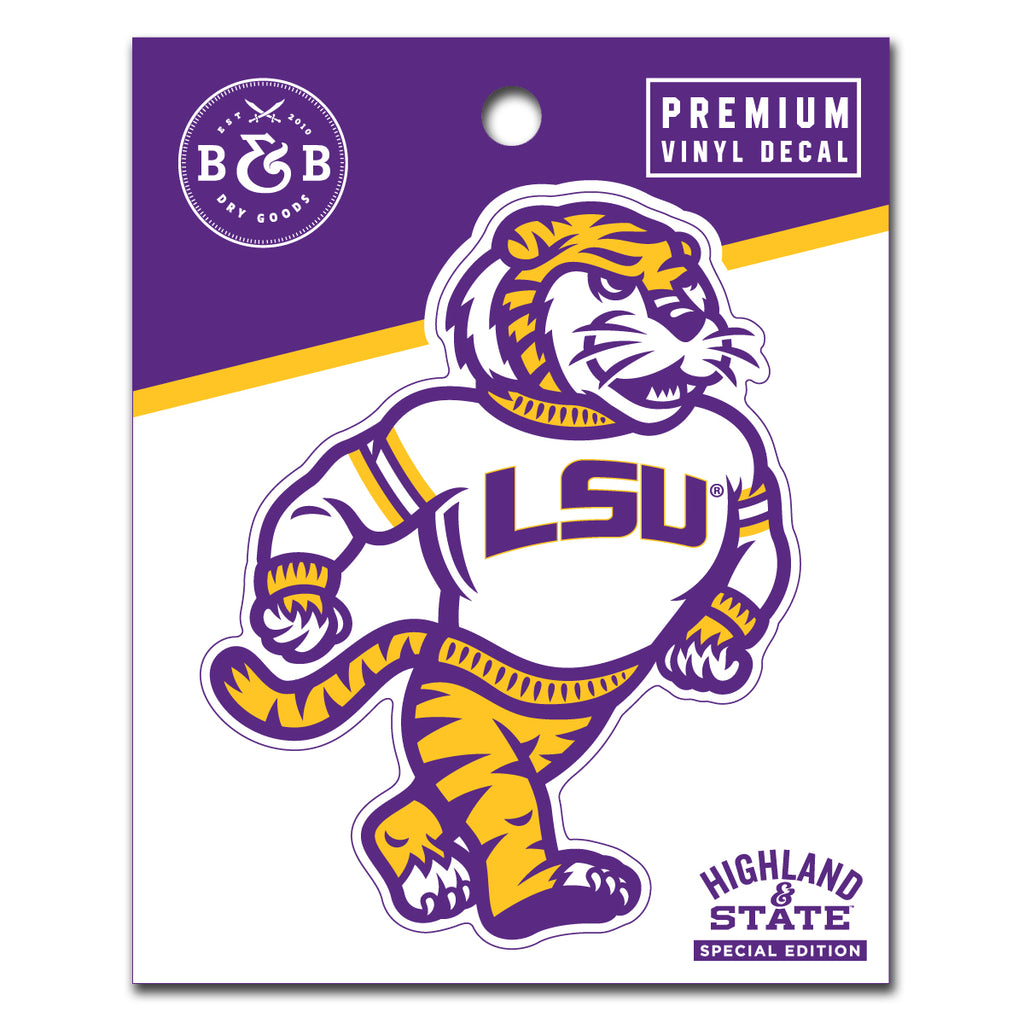 B&B Dry Goods x Highland & State LSU Tigers Rumbler Premium Vinyl Deca ...