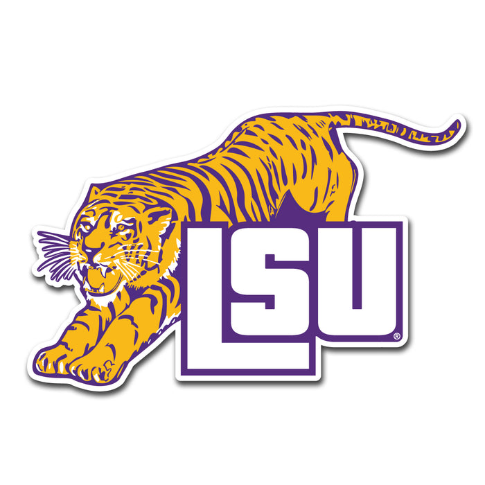 B&B Dry Goods LSU Tigers Retro Leap Premium Vinyl Decal — Bengals & Bandits