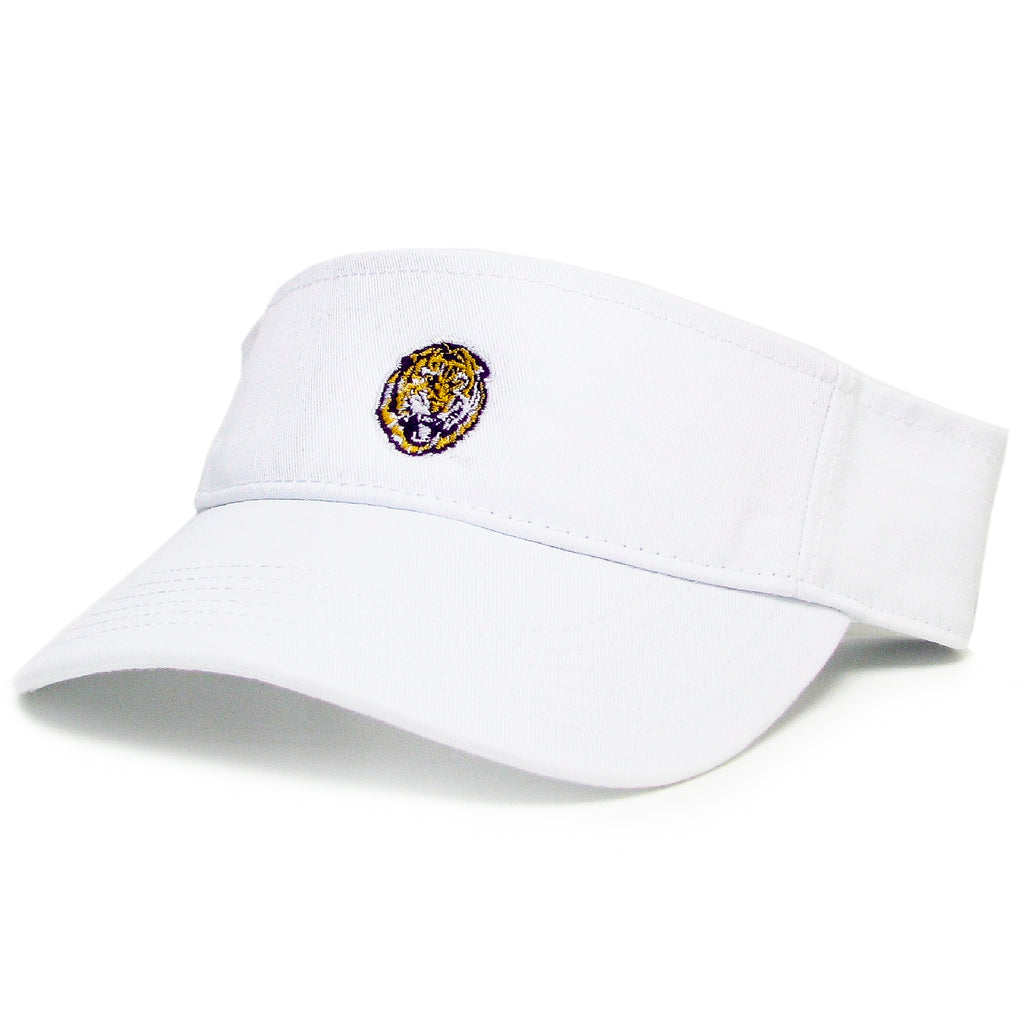 LSU Tigers Legacy Round Vault Relaxed Twill Visor - White — Bengals ...