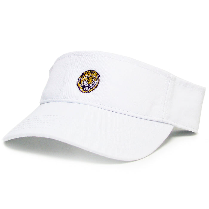 LSU Tigers Legacy Round Vault Relaxed Twill Visor - White — Bengals ...